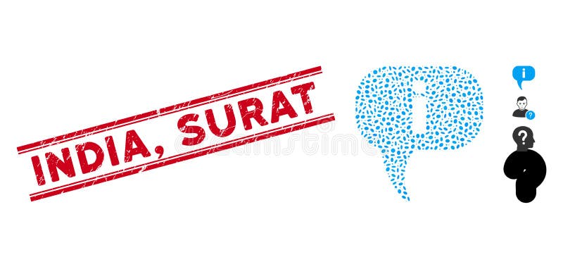 Textured India, Surat Line Stamp and Mosaic about Icon Stock ...