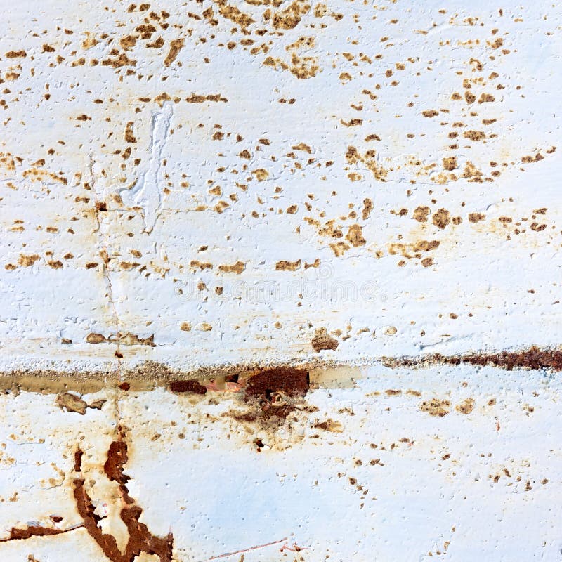 Corroded Surface with Chipped White Paint Background Stock Image ...