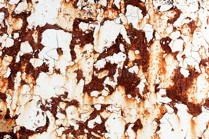 Corroded White Metal Background Stock Photo - Image of peeled, paint ...