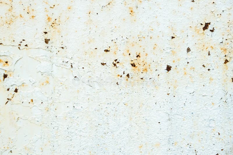 Corrosion Metal. Rust Shows through the White Paint. Rusty Texture ...