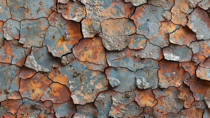 Corrosion and Rust Evident on Aged Metal Surface Stock Illustration ...