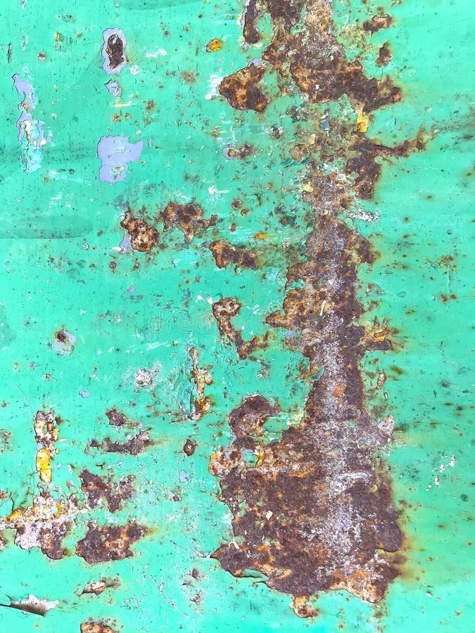 Corrosion on painted metal stock image. Image of plate - 153057671