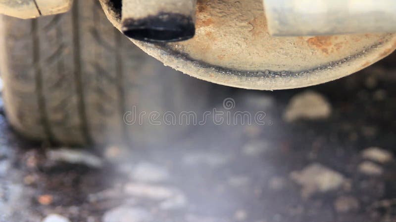 Corrosion tailpipe stock footage. Video of toxic, white - 50531896