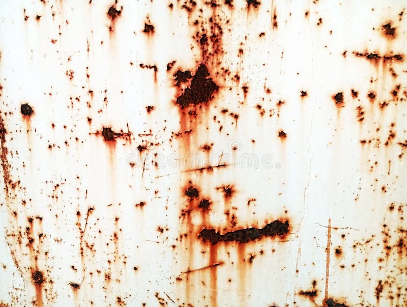 Corrosion with Traces of Rust on White Metal Sheet Stock Image - Image ...