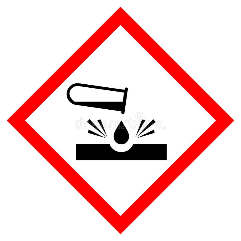 Corrosive Chemical Agent, Acid Burn Hazard Icon Stock Vector ...