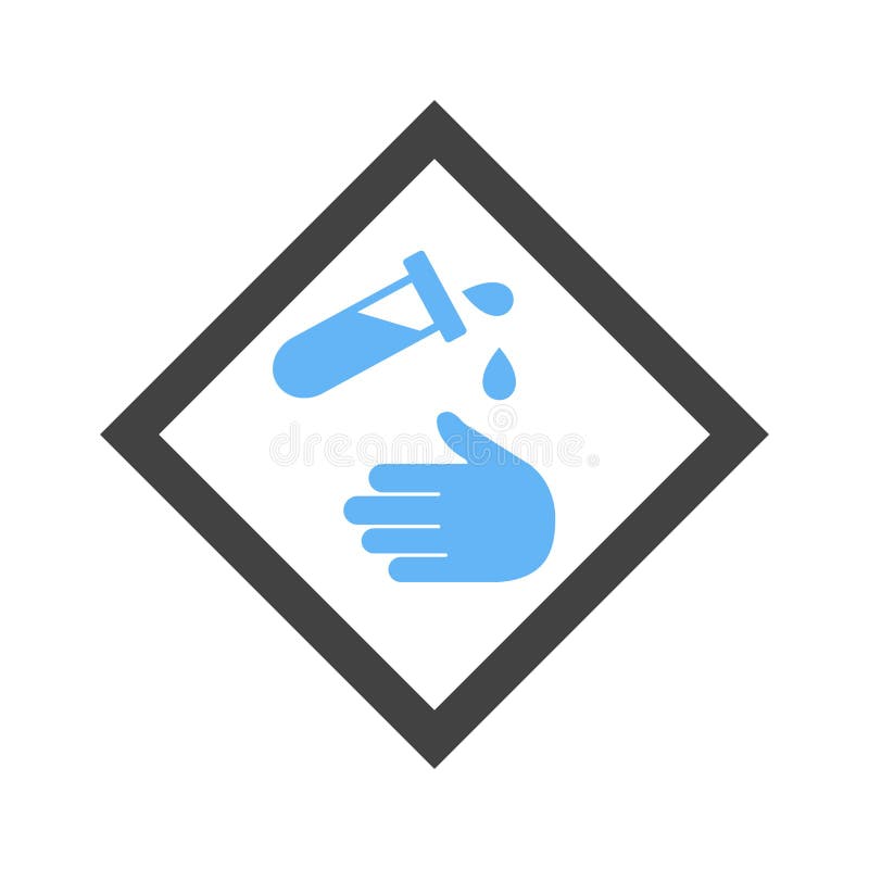GHS Corrosive Hazard Symbol Sign, Vector Illustration, Isolate on White ...