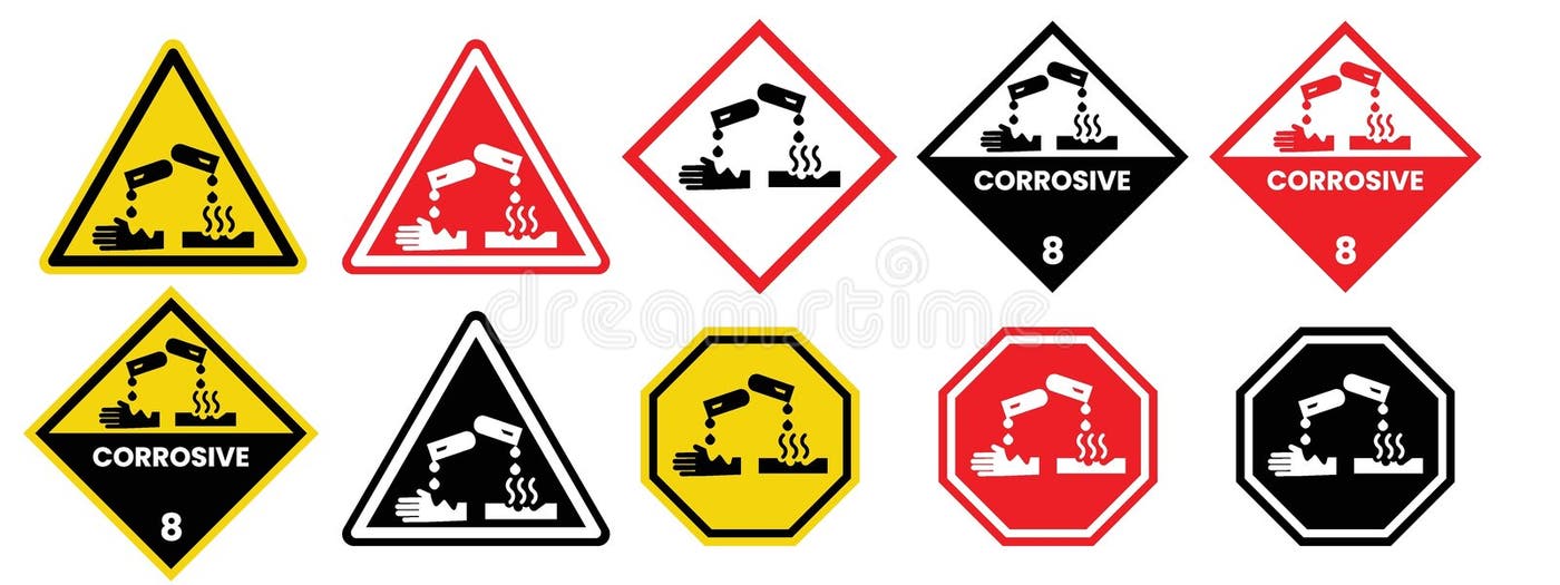 Corrosive Pictogram Stock Illustrations – 1,275 Corrosive Pictogram ...