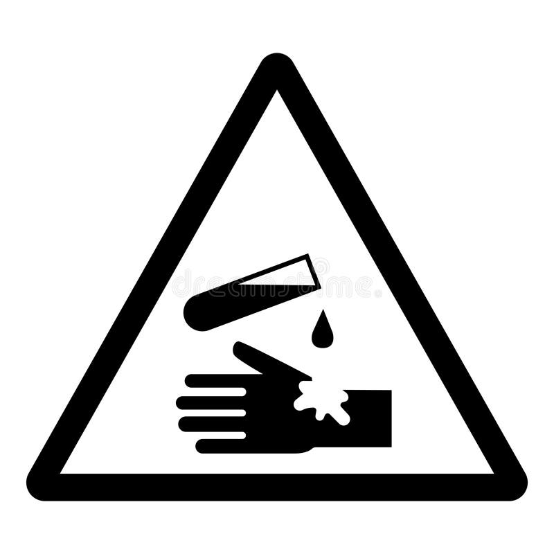 Corrosive Material Symbol ,Vector Illustration, Isolate on White ...