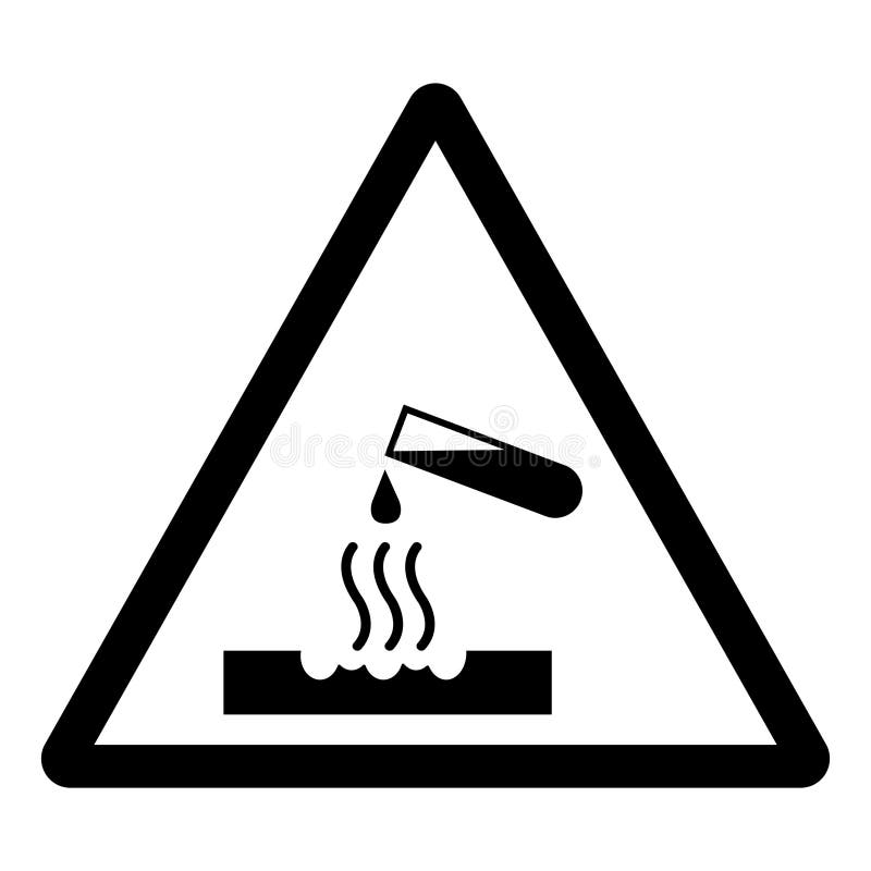 Corrosive Material Symbol ,Vector Illustration, Isolate on White ...