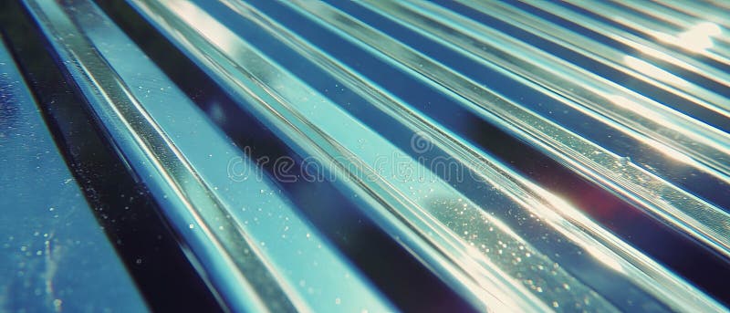 Corrugated Aluminum Texture Showcasing Ribbed Surface and Structural ...
