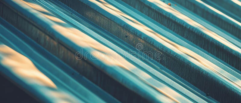 Corrugated Aluminum with Wave Pattern Showcasing Industrial Utilitarian ...
