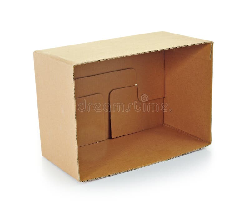 Cardboard box, inside view stock photo. Image of packet - 30688656