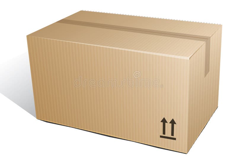 Corrugated box (ecology) stock vector. Illustration of paper - 9908797