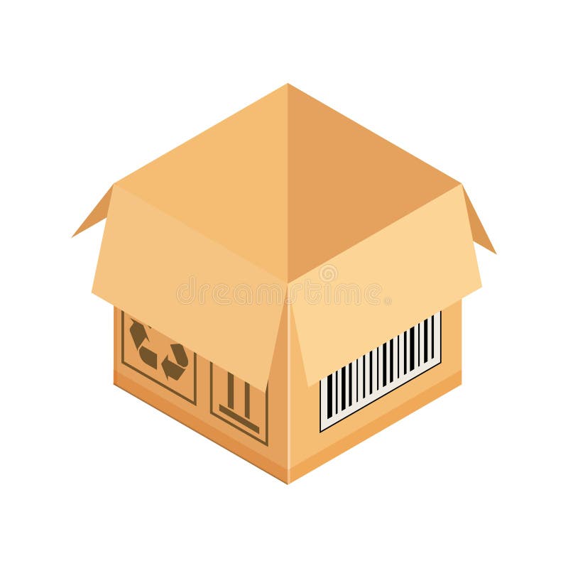 White Corrugated Box Isolated Vector Stock Illustrations – 762 White ...
