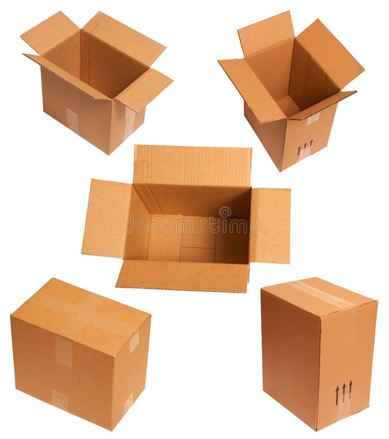 Corrugated boxes stock photo. Image of carton, card, pack - 24595776