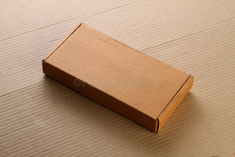 Corrugated Brown Card Board Box / Carton for Mockup Stock Image - Image ...