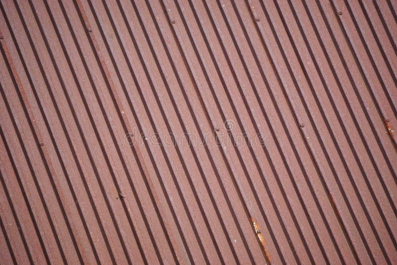 Brown Corrugated Metal Roof Abstract Horizontal Background Texture ...