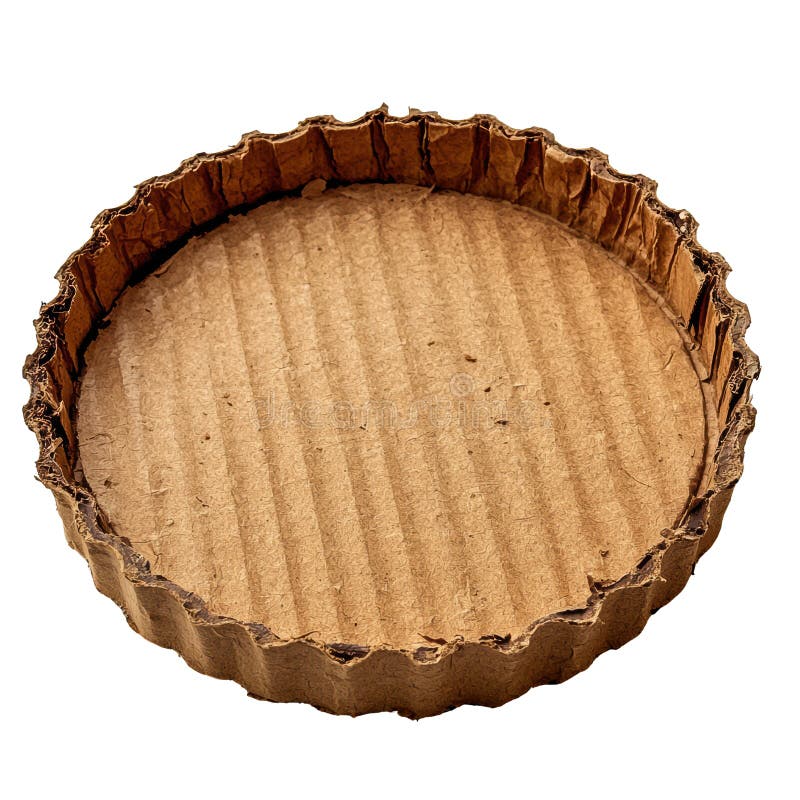 Corrugated Cardboard Circle. Eco-Friendly Packaging and Craft Material ...