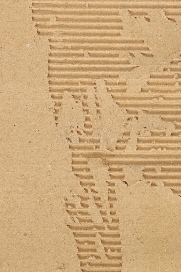Corrugated Cardboard, the Edge Was Torn. Striped Pattern for Wrapping ...
