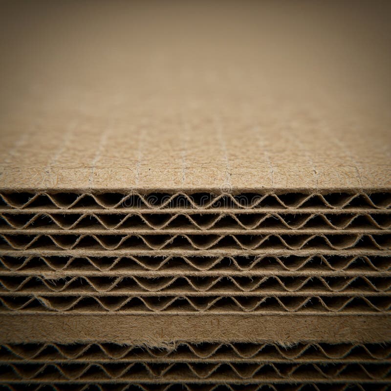 Corrugated Cardboard Layers: a Textured, Earthy Close-Up Stock ...