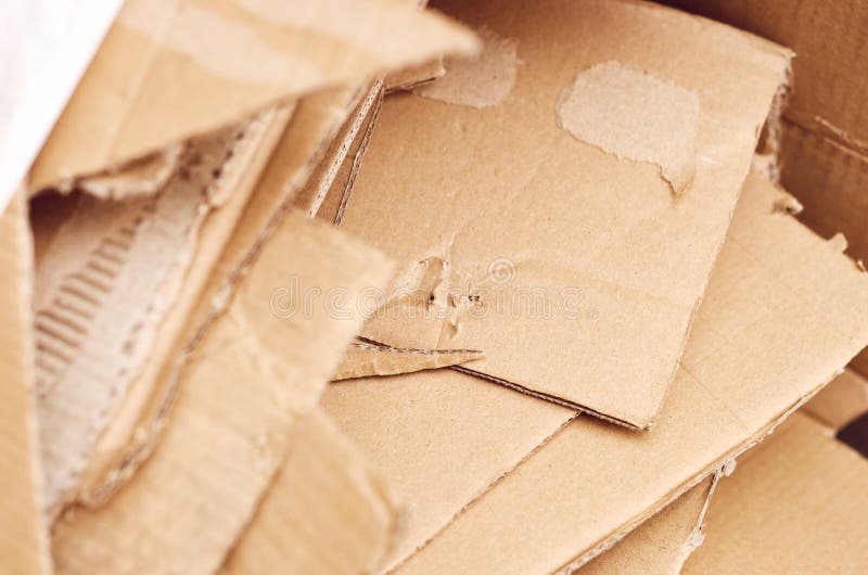 Corrugated Cardboard Packaging Scraps Stock Photo - Image of ...