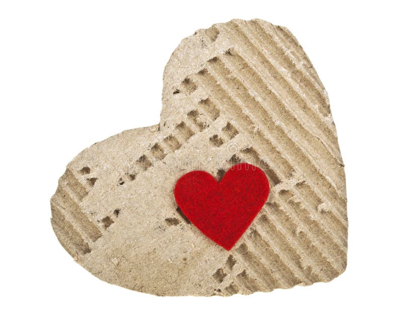 Corrugated Cardboard in the Shape of Heart Stock Image - Image of ...