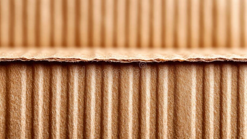 Corrugated Cardboard Texture Close Up View Stock Illustration ...