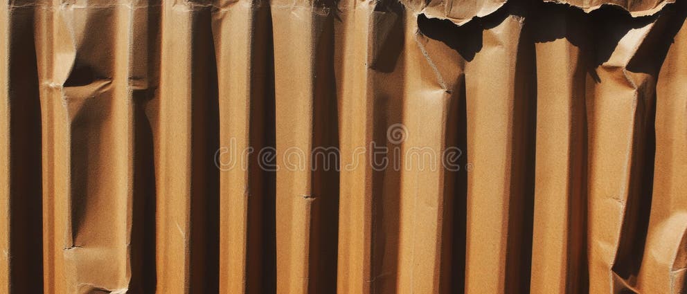 Corrugated Cardboard Texture Showing Ridged Patterns and Thick Material ...