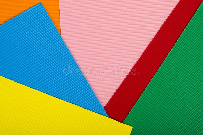 Corrugated Color Cardboard. Stock Photo - Image of graphic, colour ...