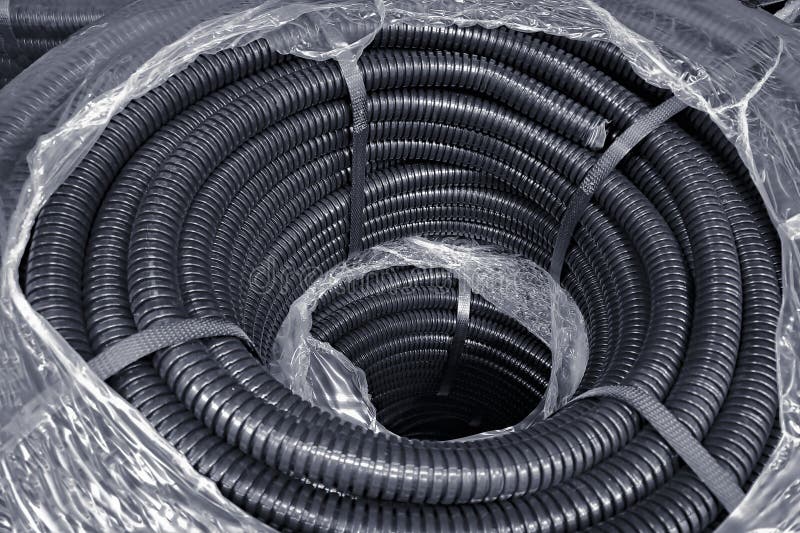 Electrical Wiring Power and Internet Cable during the Construction of a ...