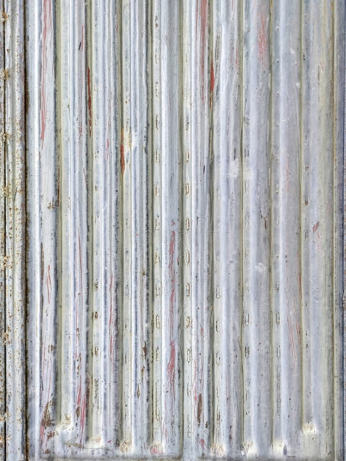 Corrugated and Galvanized Iron Sheet with a Vertical Structure. Rust ...