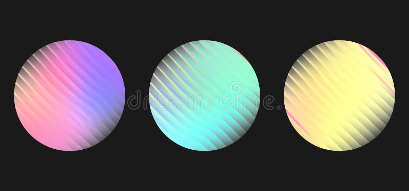 Corrugated Glass Circle with Holographic Effect. Frosted Panel with ...