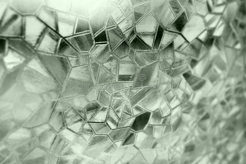 Corrugated Glass Green Background. Abstract Pattern on the Surface of a ...