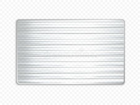 Corrugated Glass Rectangle Shape, Vector Transparent Overlay Effect ...