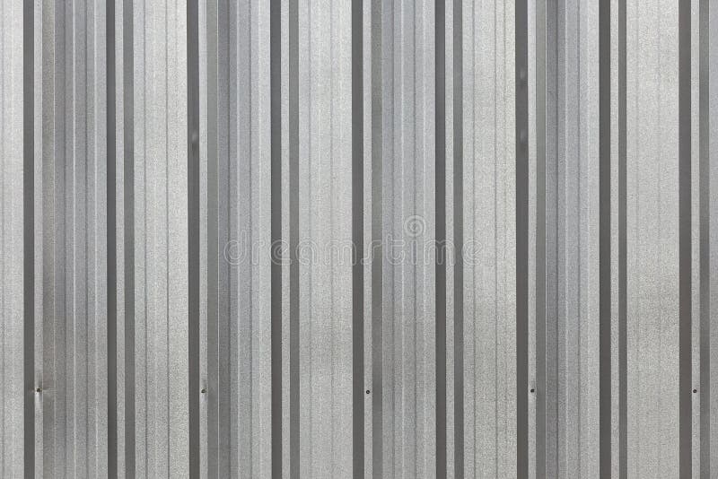 The Corrugated Grey Metal Wall Background. Stock Photo - Image of ...