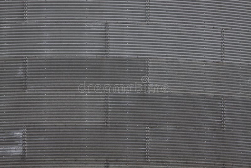 Corrugated Iron Panels on Large Round Container Stock Photo - Image of ...