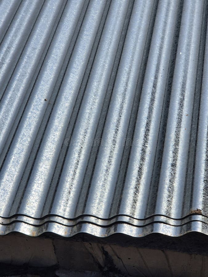 Corrugated Iron Sheets at the Construction Site Stock Photo - Image of ...