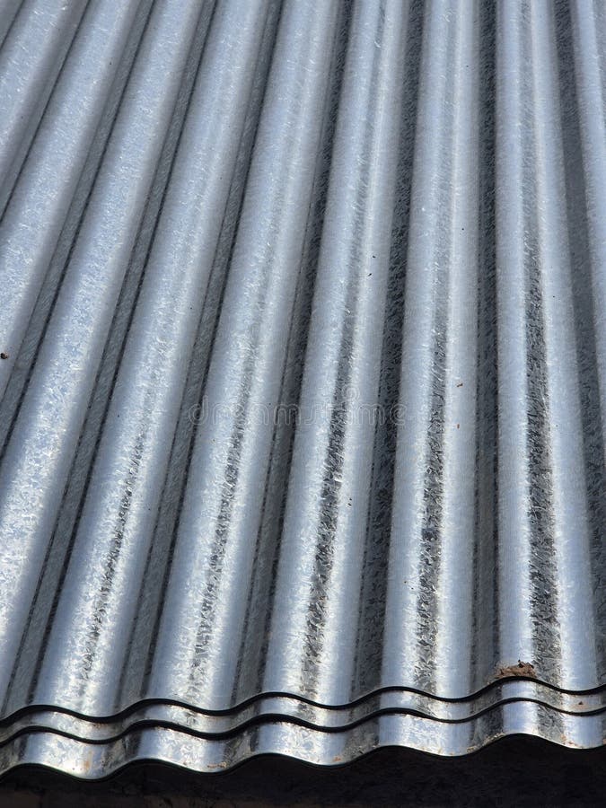 Corrugated Iron Sheets at the Construction Site Stock Photo - Image of ...