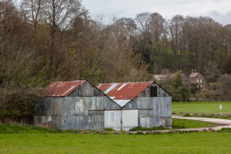 Corrugated Metal Building stock image. Image of countryside - 277707719