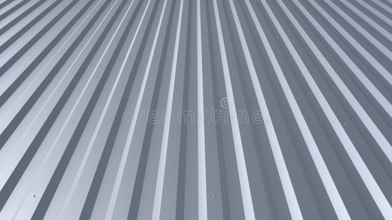Corrugated Metal Deck Roof System in 3d Rendering Stock Illustration ...