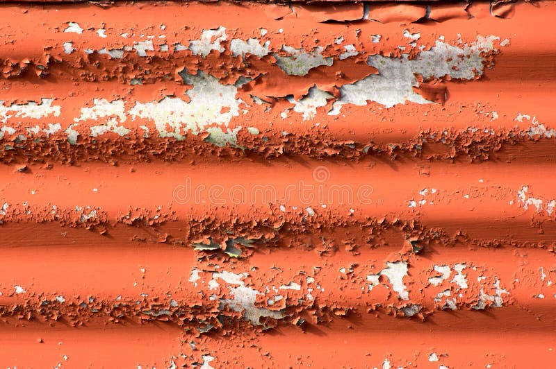 Corrugated Metal, with Paint Flaking Off Stock Photo - Image of ...