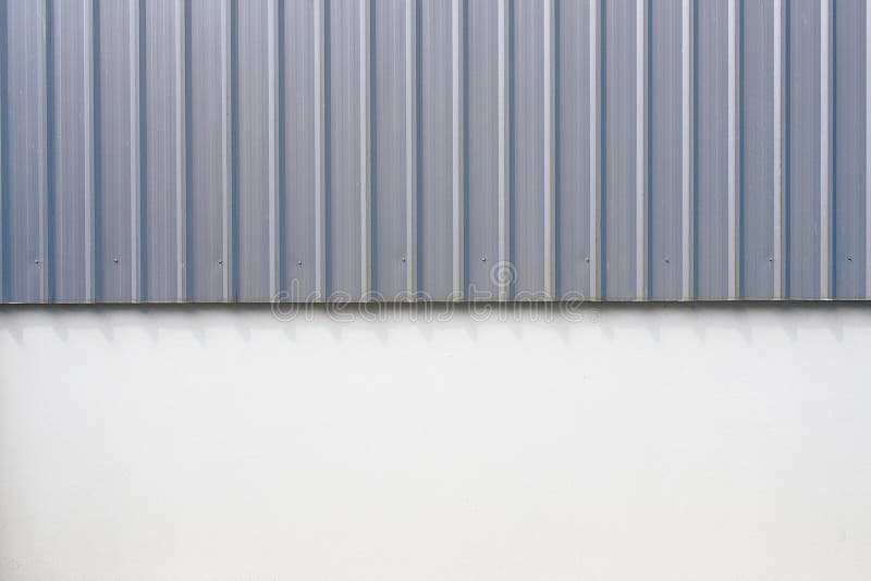 Corrugated Metal Panel Cladding of a Warehouse Building Stock Photo ...