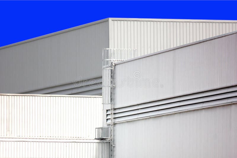 Corrugated Metal Sheet Ware House Exterior Design Replace Concrete Wall ...