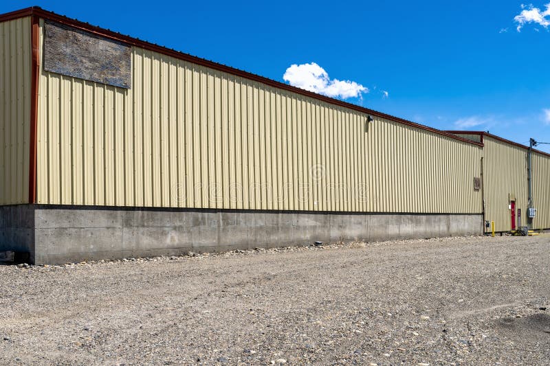 Corrugated Metal Siding on the Exterior of a Produce Warehouse Stock ...