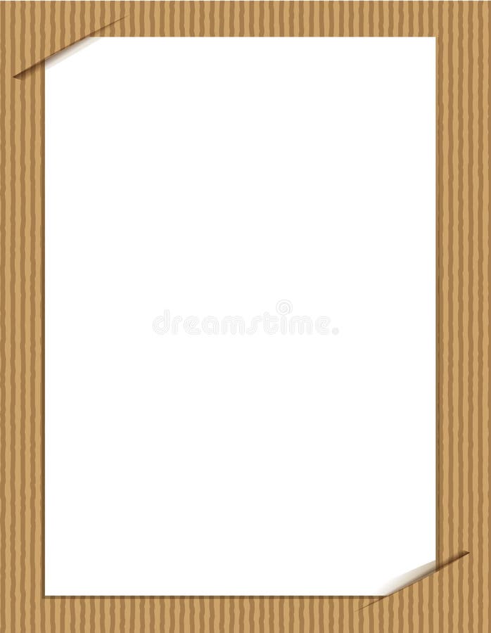 Corrugated paper box frame stock vector. Illustration of square - 133739790