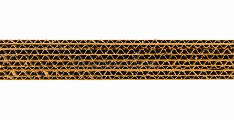 Brown Corrugated Paper Board Flute Texture Stock Image - Image of ...