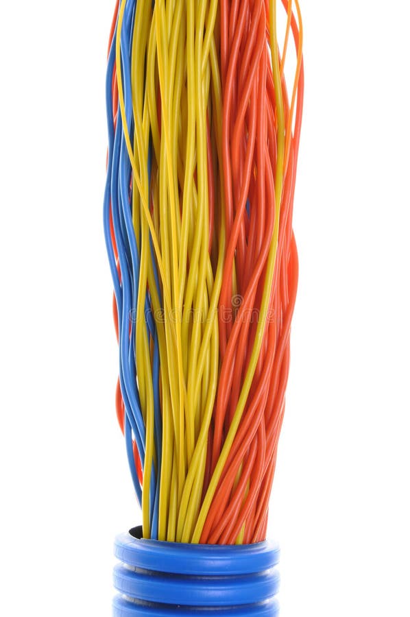 Corrugated Pipe with Cables Stock Image - Image of industry, close ...