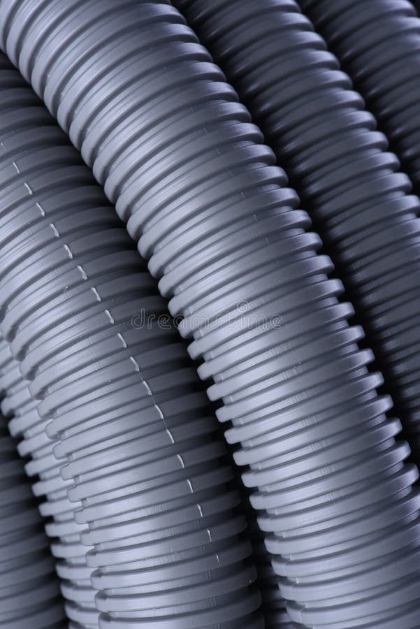 Corrugated Pipe for Installation Stock Photo - Image of corrugated ...