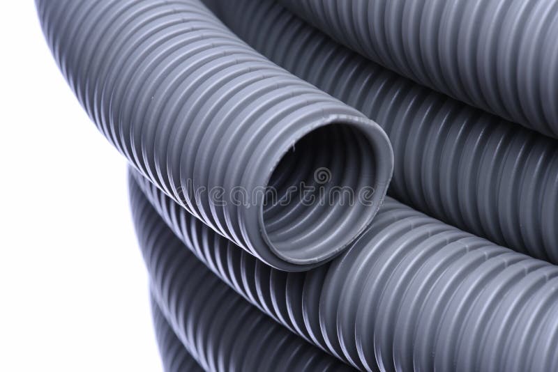 Corrugated Pipe for Installation of Electrical Cable Stock Image ...