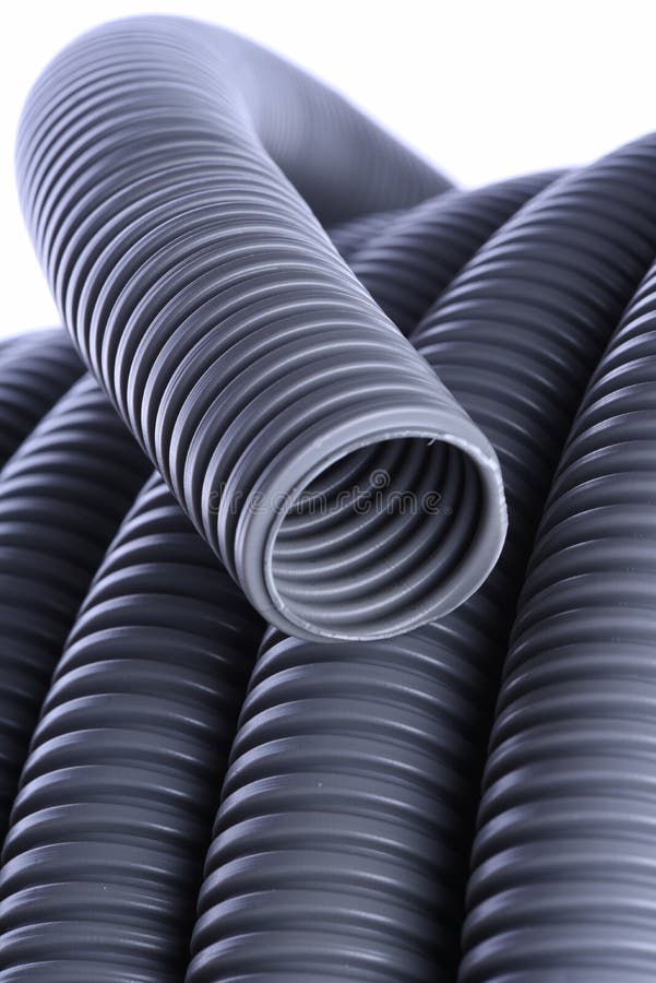 Corrugated Pipe for Installation of Electrical Cable Stock Image ...